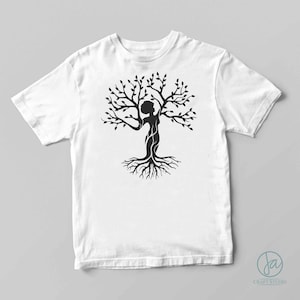 Afro Woman Tree SVG | Women Empowerment SVG | Mother Nature SVG | Tree ...