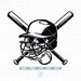 Softball Skull Svg File | Softball Svg | Softball Png | Softball ...