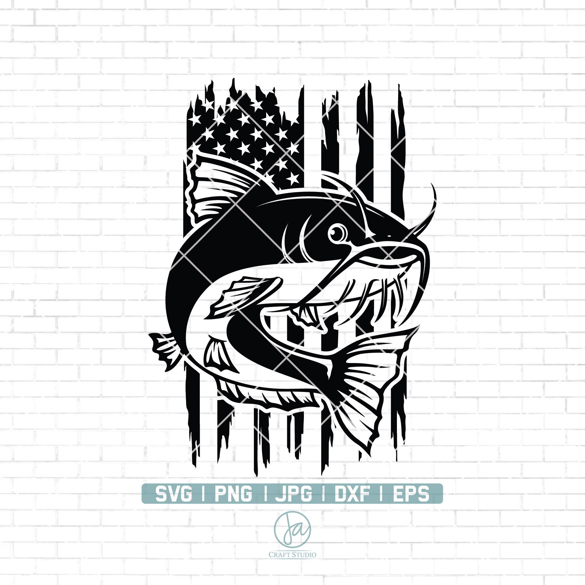 US Catfish Svg USA Flag Catfish Svg Fishing Svg US - Etsy Australia