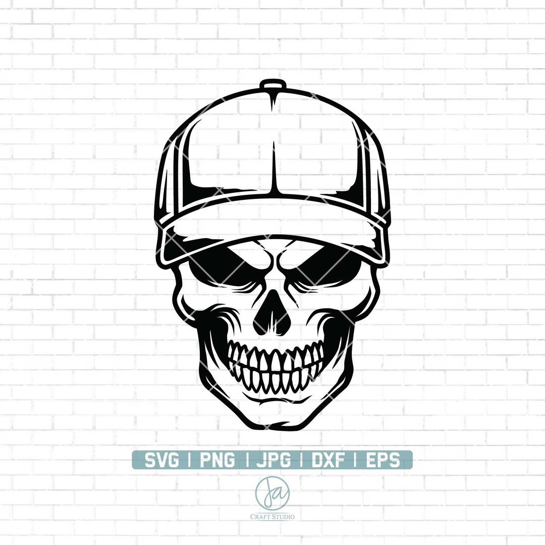 Dad Hat Skull SVG | Skeleton Baseball Cap SVG | Dad Svg | Dad Life Svg ...