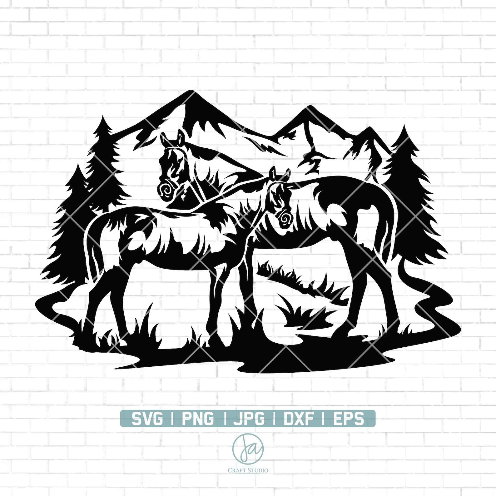 Equestrian Svg | Horse Scene Svg | Horse Svg | Horse Ranch Svg | Farm ...