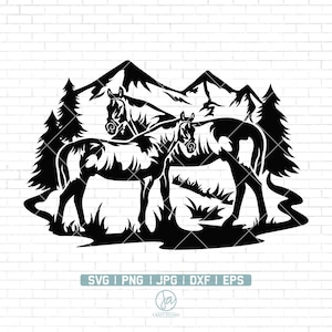 Equestrian Svg | Horse Scene Svg | Horse Svg | Horse Ranch Svg | Farm ...