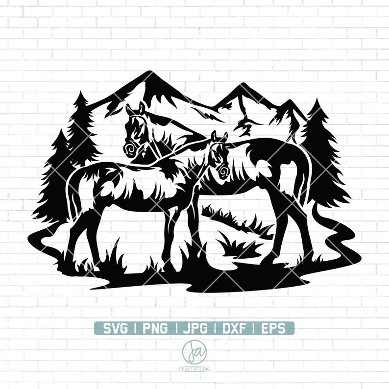 Equestrian Svg | Horse Scene Svg | Horse Svg | Horse Ranch Svg | Farm ...