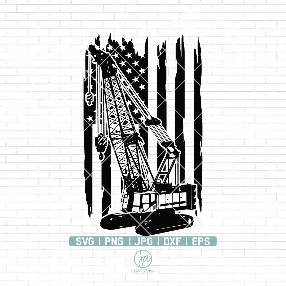US Crane Svg | Crane Clipart | Crane Bundle | Construction Svg ...