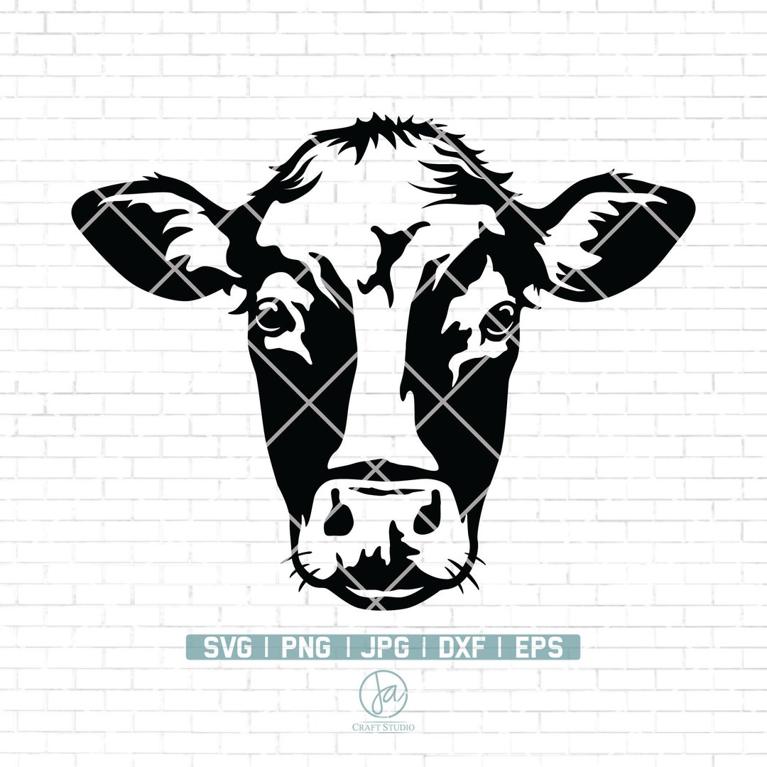 Cow Svg Cut File | Cow Head Svg | Cow Face Svg | Farm Svg | Cow Face ...