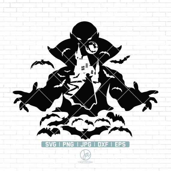Dracula Svg Dracula Silhouette Svg Halloween Svg Vampire Etsy