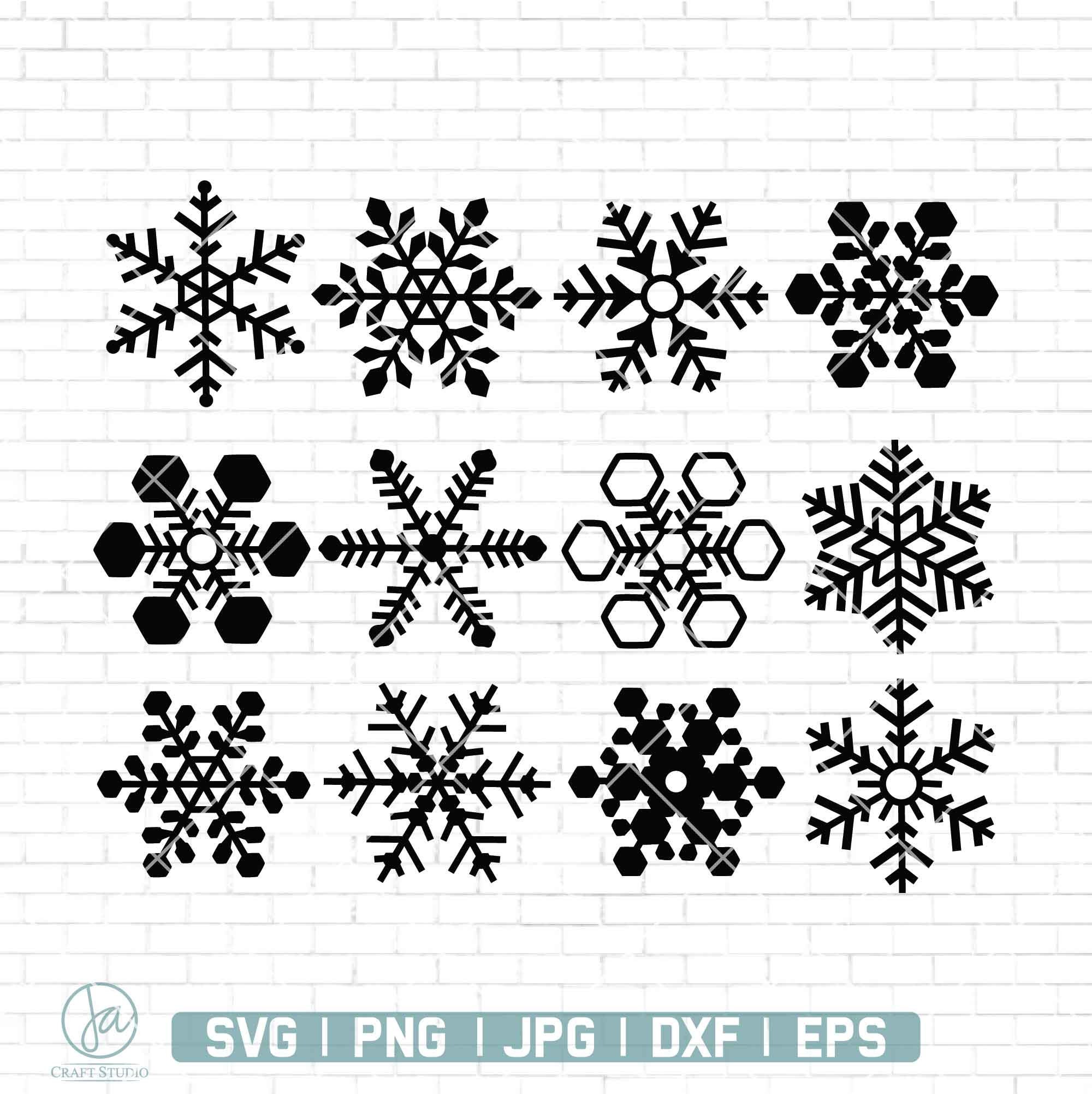 Snowflake SVG Bundle Snowflakes for Digital Download Christmas SVG ...