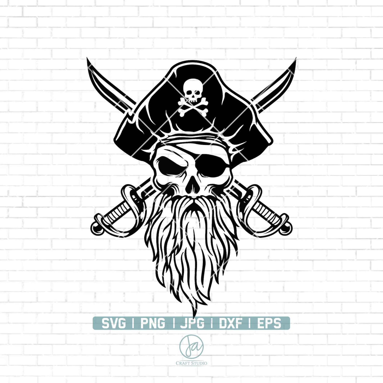 Pirate Skull Svg Pirate Clipart Pirate SVG Skull Svg - Etsy