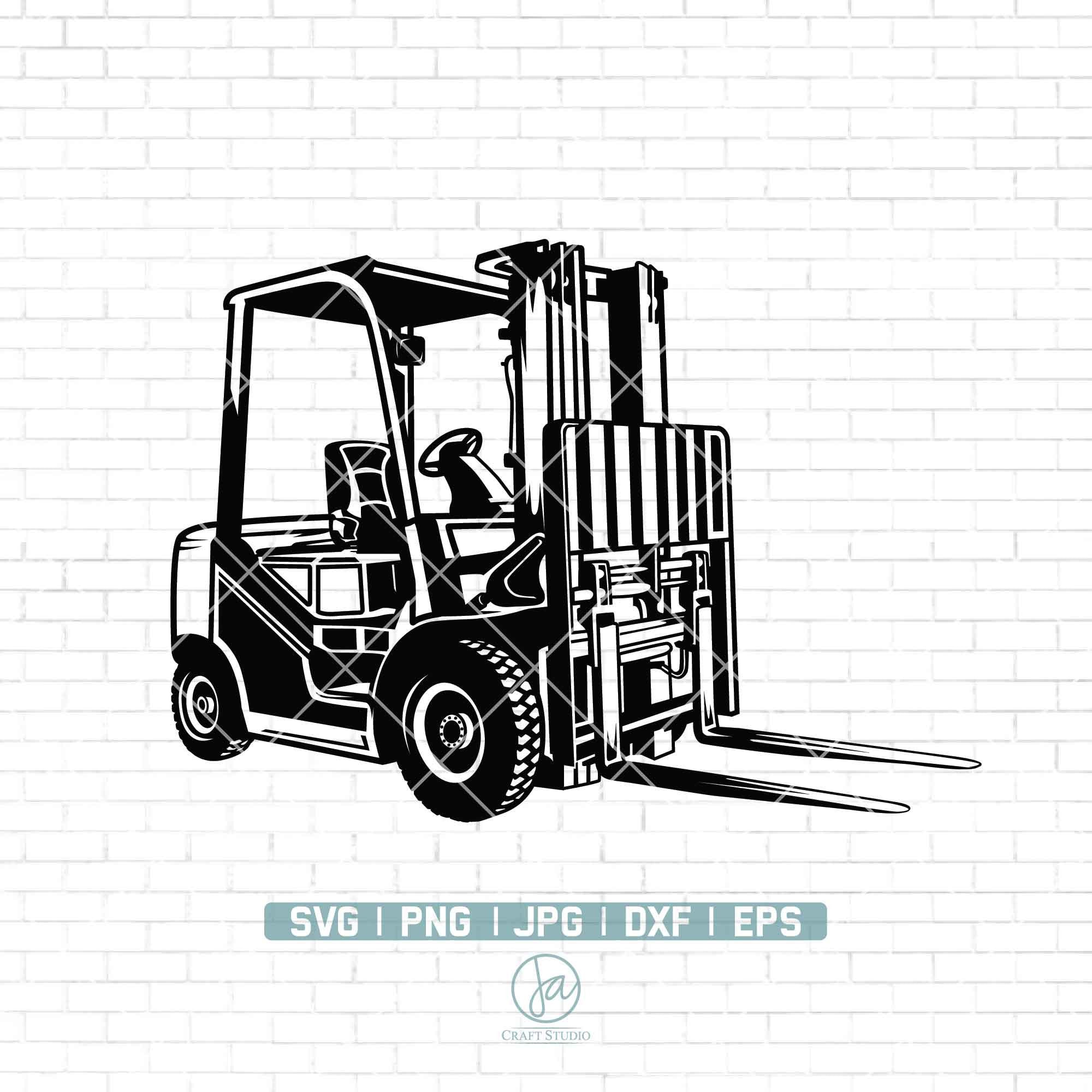Forklift SVG | Fork Lift SVG | Industrial Truck SVG | Forklift Clipart ...