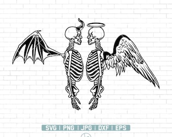 Angel And Devil Love Tattoo