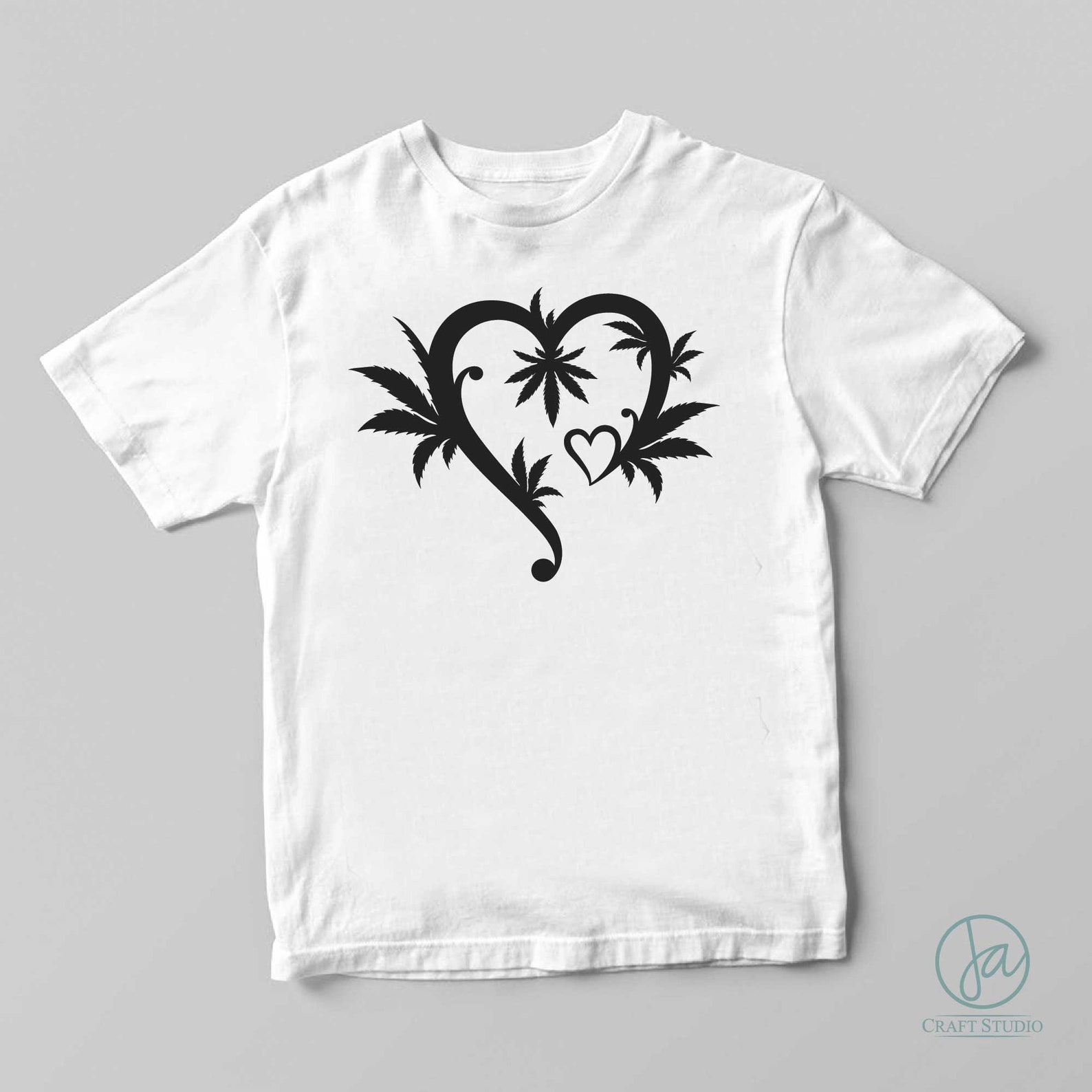 Heart Shape Cannabis Svg Cannabis Plant Svg Heart - Etsy