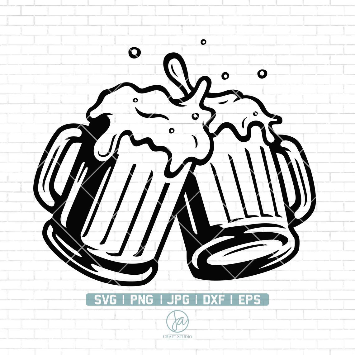 Beer Mugs SVG | Beer Cheers Svg | Alcohol Svg | Beer Svg | Beer Mug Png ...
