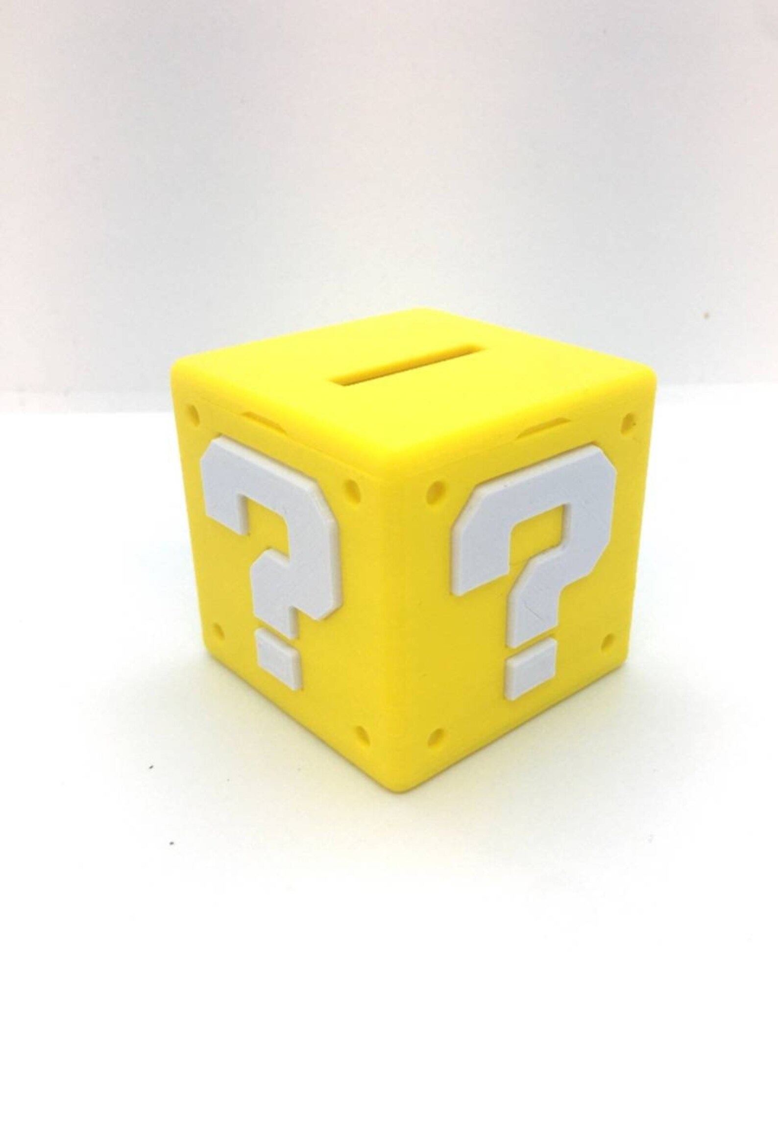 3D Printed Mario Question Block Themed Money Coin Storage Box 2 Sizes ...