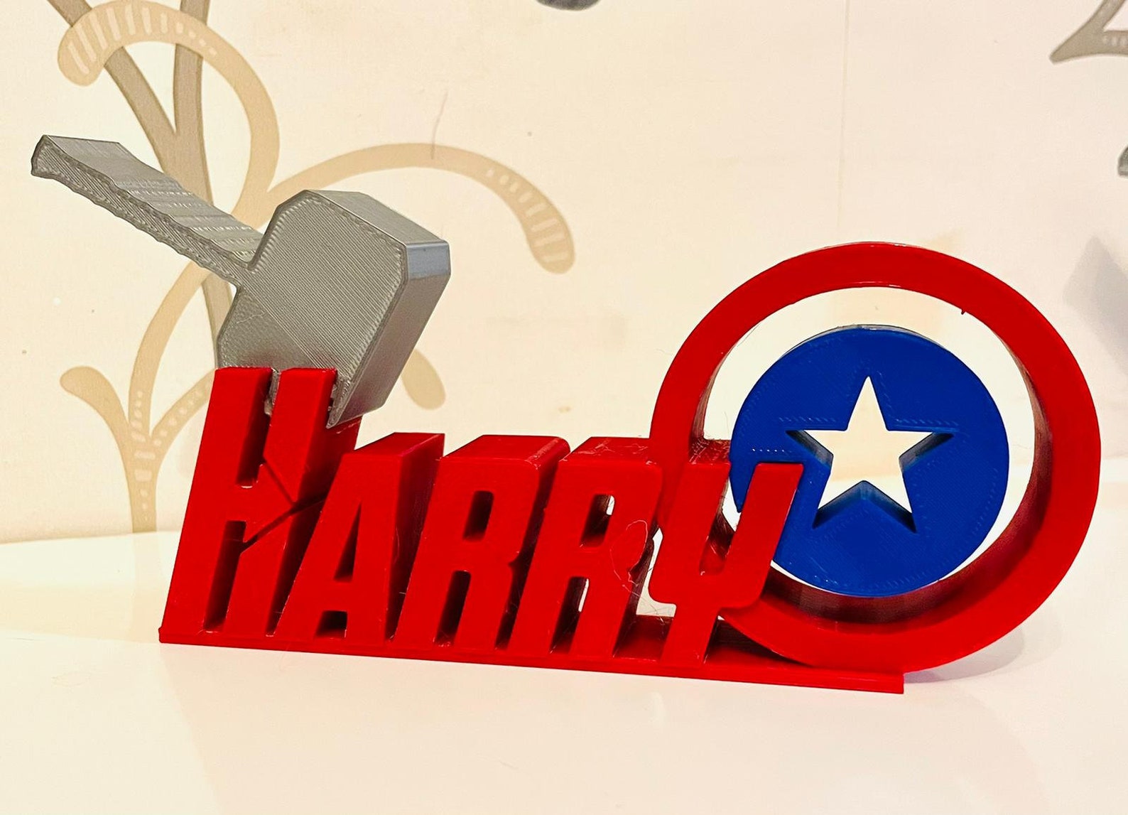 3D Printed Avengers Super Hero Style Name Plate Customisable 3 - Etsy