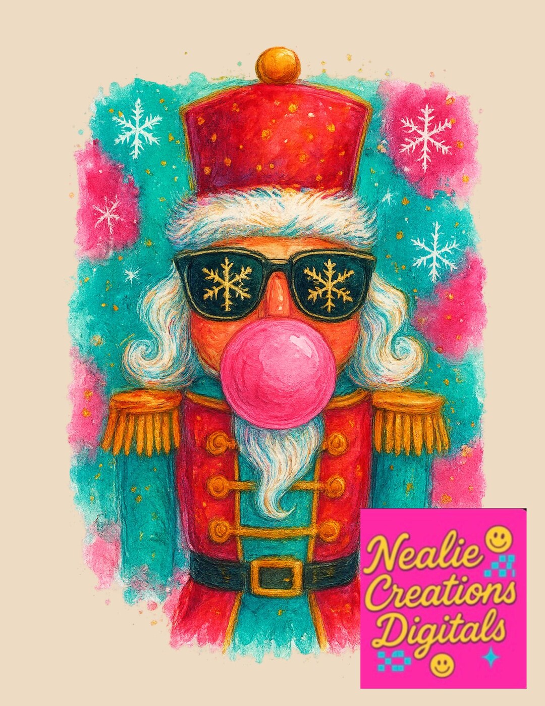 Preppy Nutcracker PNG: Pink Christmas Digital Download - Etsy