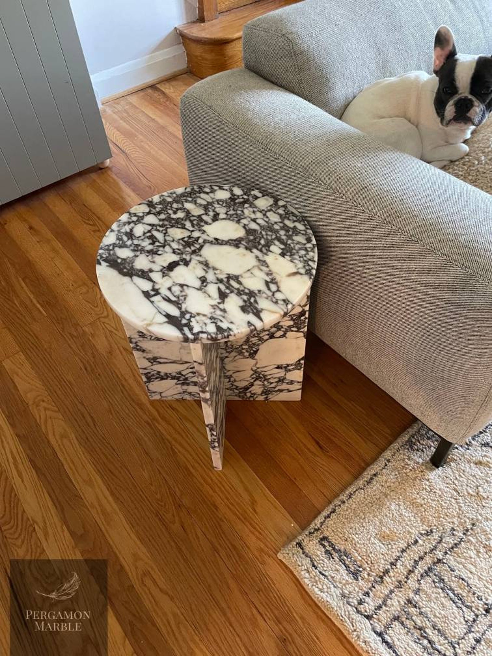 Calacatta Viola Marble Side Table End Table Italian Marble - Etsy