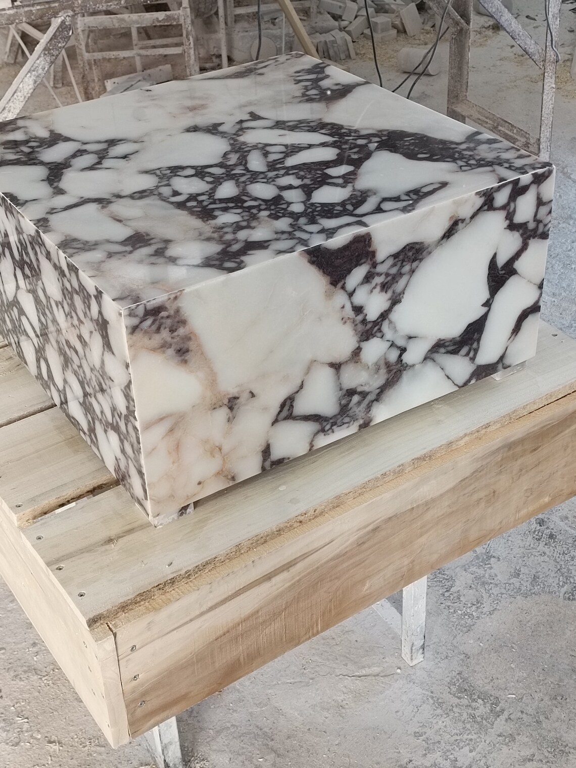 Marble Coffee Table Cube Coffee Table Block Coffee Table - Etsy
