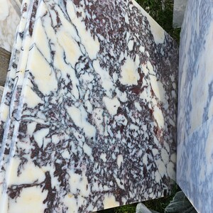 Calacatta Viola Marble Side Table,plinth Italian Marble 100% Handmade ...