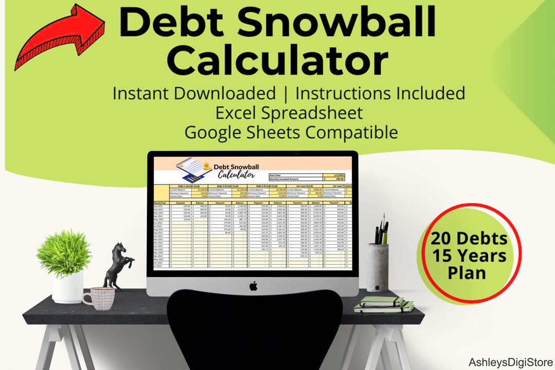 Dave Ramsey Debt Snowball Spreadsheet Calculator | Credit Card Debt ...