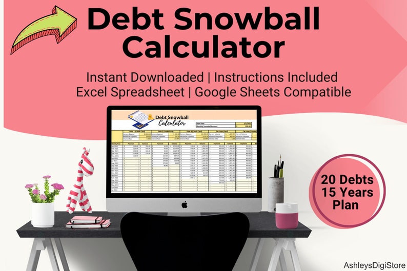 Dave Ramsey Debt Snowball Spreadsheet Calculator | Credit Card Debt ...