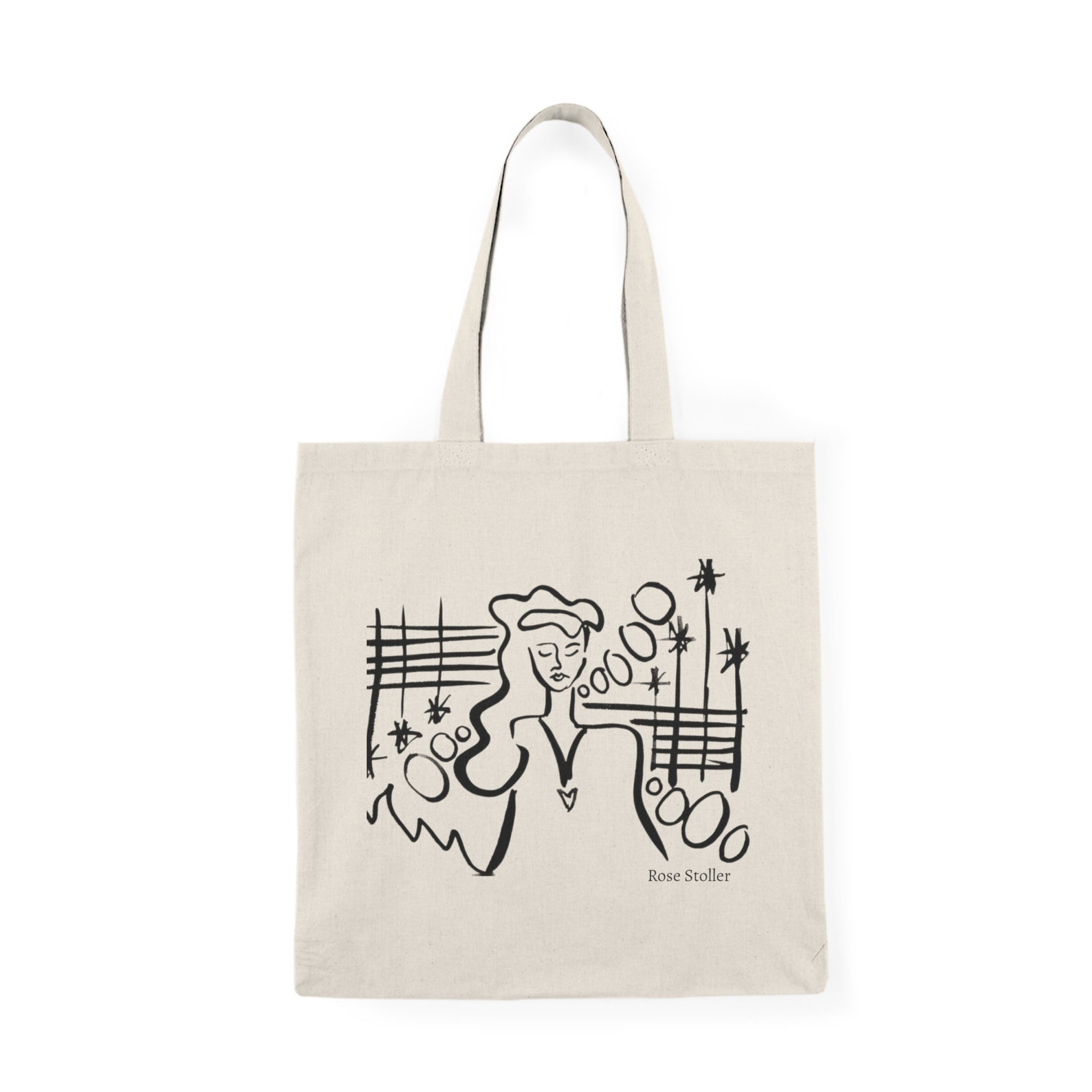 Rosalie Stoller Original Design Handbag Tote Canvas Hippie Design Hand ...