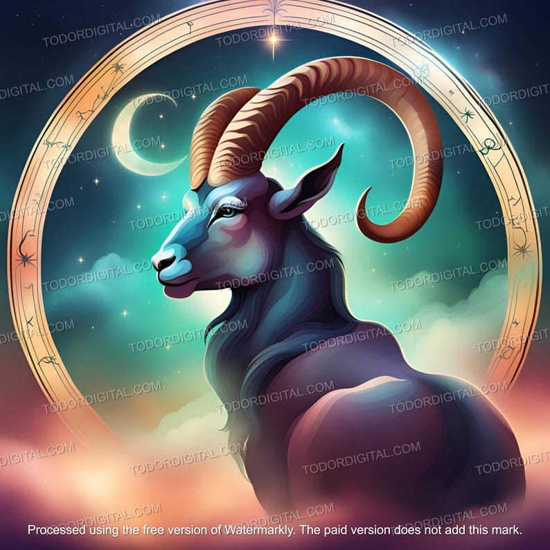 Zodiac Fantasy Digital Paper Bundle, Aquarius, Aries, Cancer, Capricorn, Gemini, Leo, Libra ...