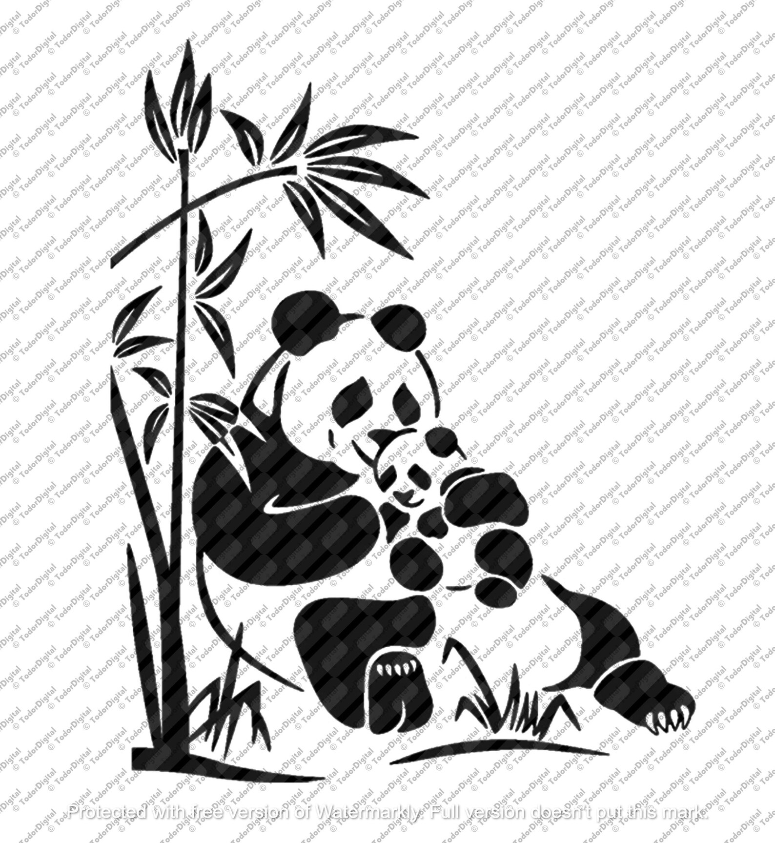 Panda Svg File Panda Bear Clipart Panda With Cub Svg Panda Cut File ...