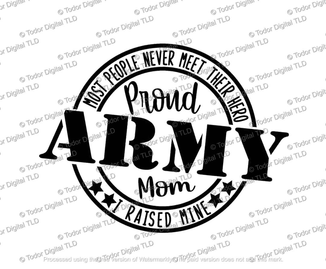 Proud Army Mom Svg File, Army Mom Svg Design, Usa Army Mom Clipart ...