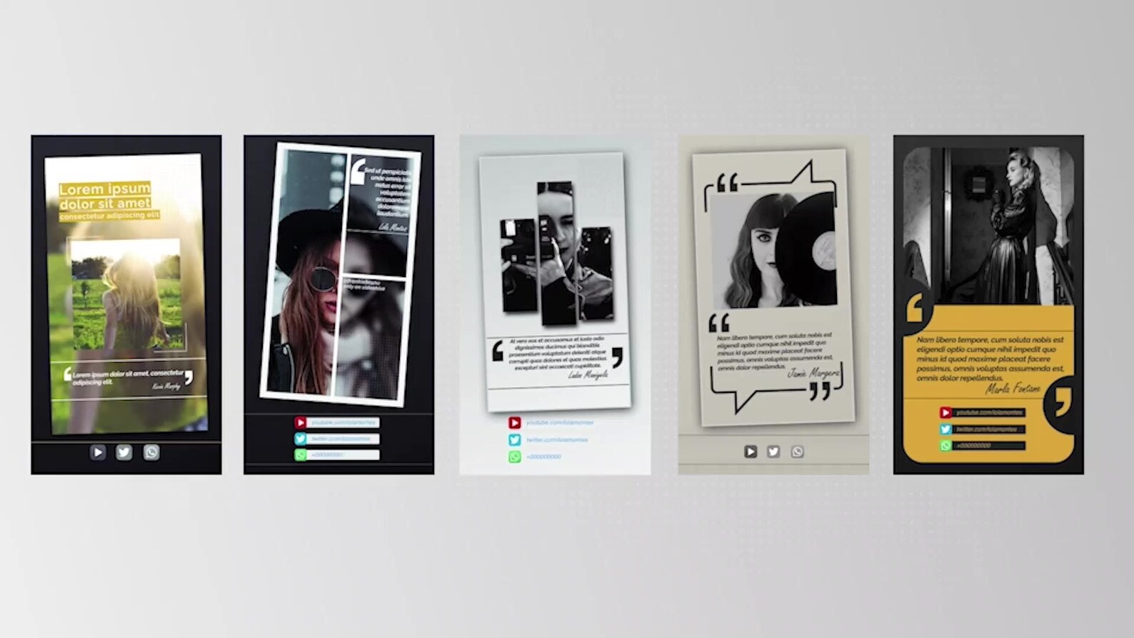 Pinned Quotes Stories - After Effects Template by Todordigital - Etsy