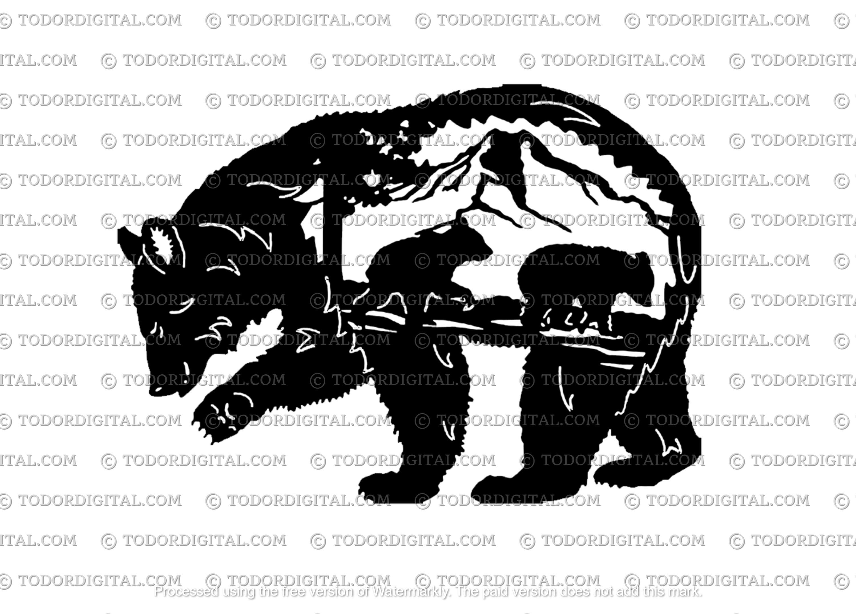Bear Svg File, Bear With Cubs Svg Design, Bears Clipart, Bears Cubs ...