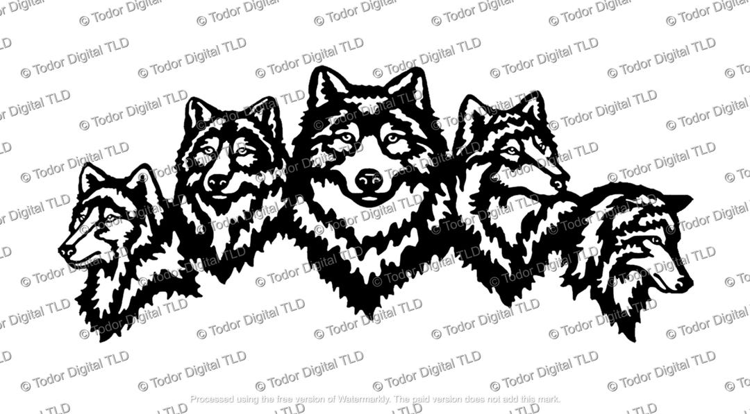 Wolves Svg File - Wolf Pack Clipart - Wolves Cut File - Animals Svg ...