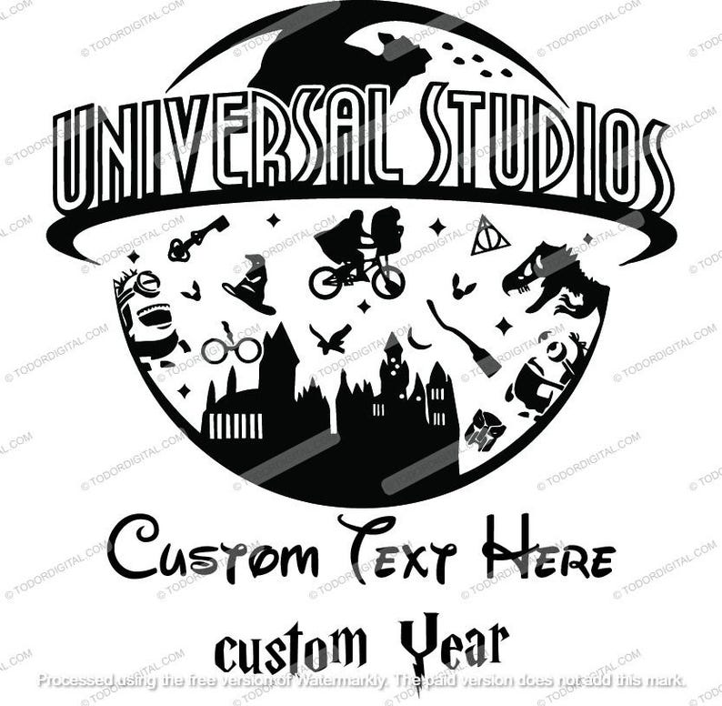 Custom Universal Studios Vacation SVG: Family Trip Clipart (digital ...