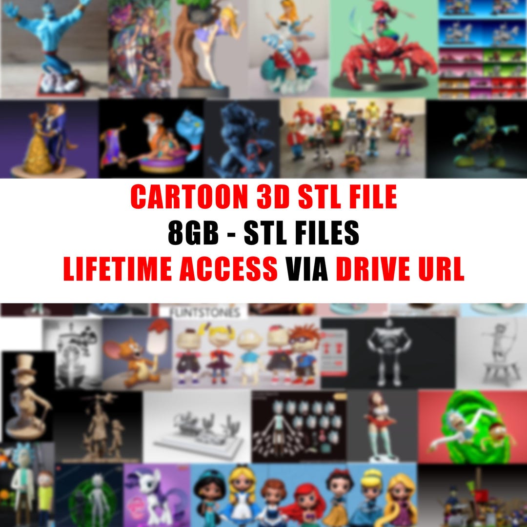 Cartoon STL Files for 3D Printing - Cartoon STL Models - Instant ...