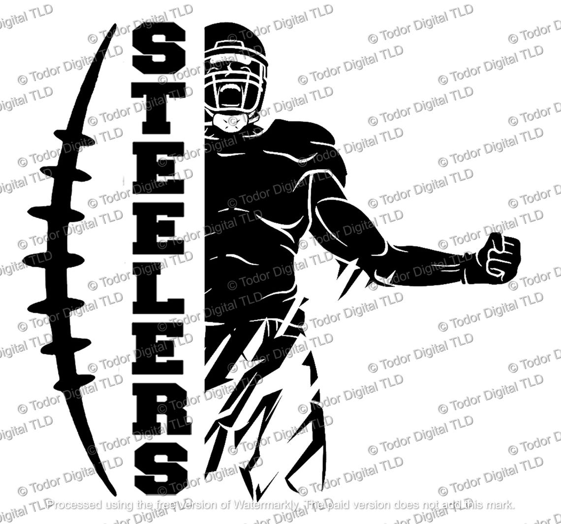 Football Svg File - Steelers Cut File - Football Clipart - Football ...