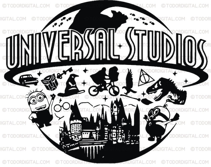 Universal Studios SVG Clipart: Movie Theme Park Designs (digital ...