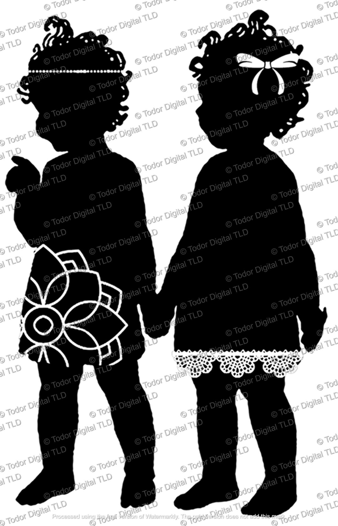 Girls Svg File - Little Girls Clipart - Baby Girl Svg - Girls Cut File ...