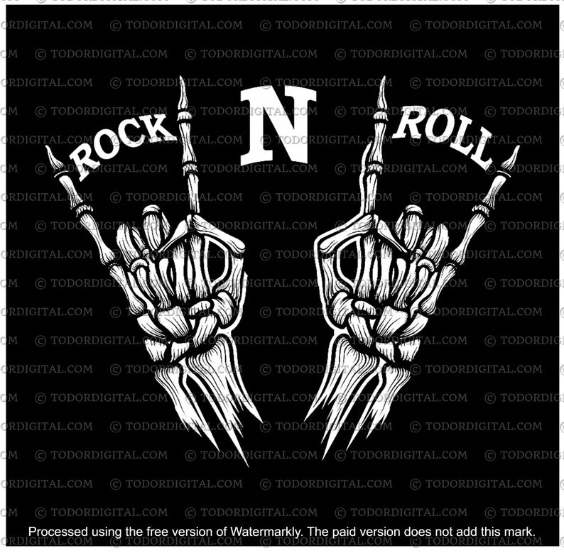 Rock and Roll Svg File Rock and Roll Svg Design Music Clipart Vector ...
