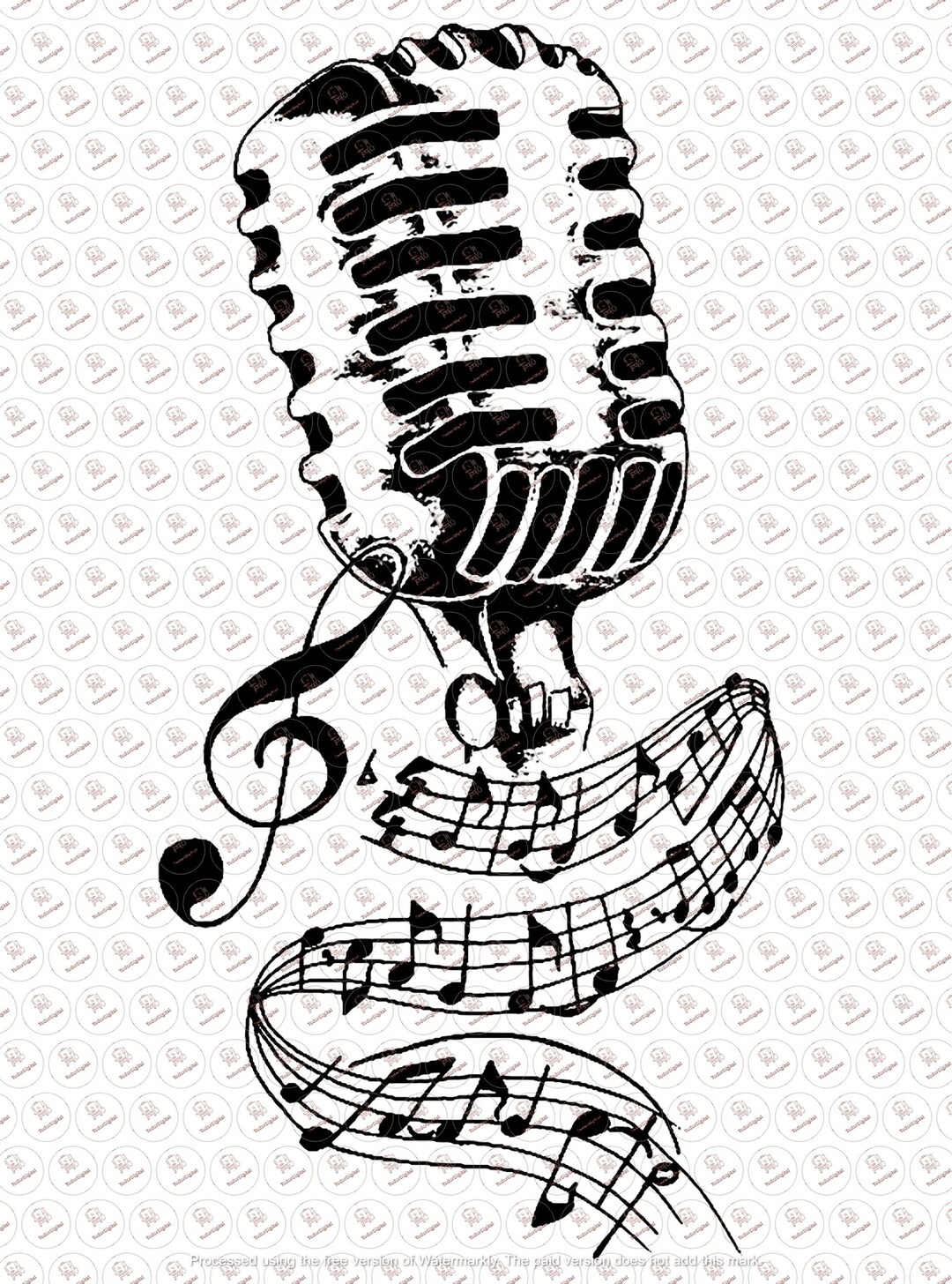Microphone SVG File: Music Clipart Vector Graphics (digital Download ...