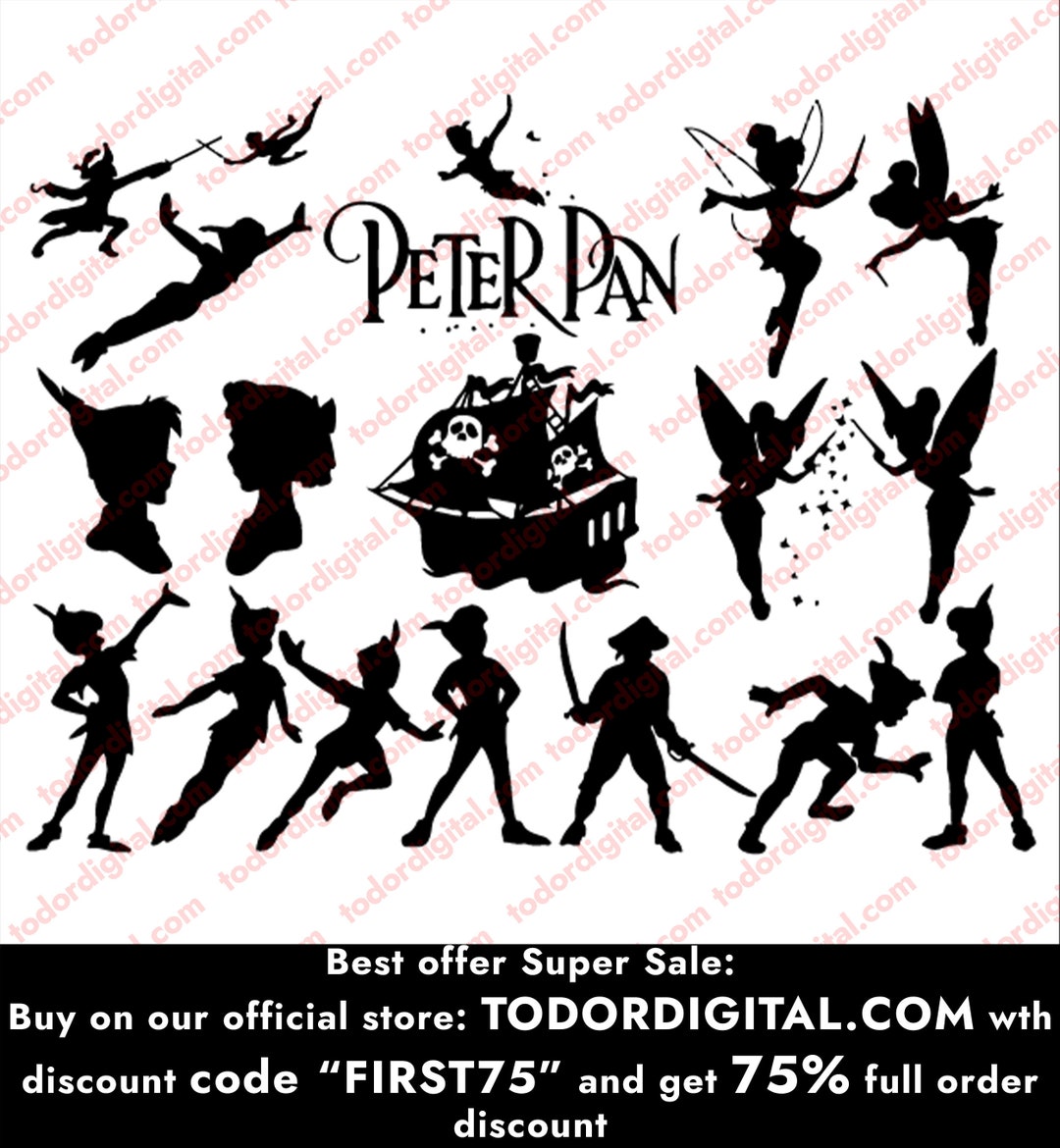 Peter Pan SVG Bundle - Peter Pan Silhoutette - Peter Pan Svg File ...
