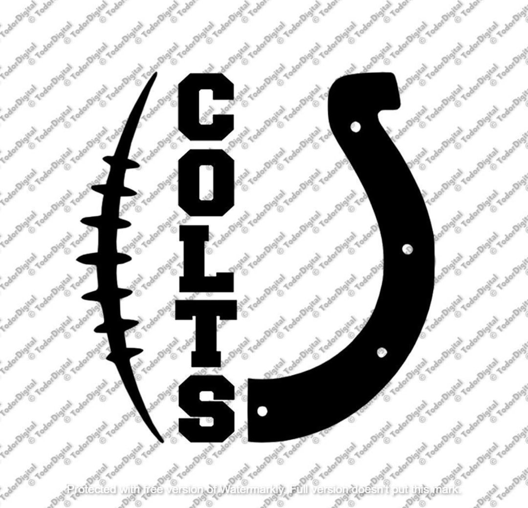 Football Svg File - Football Clipart - Colts Team Mascot Svg Design ...