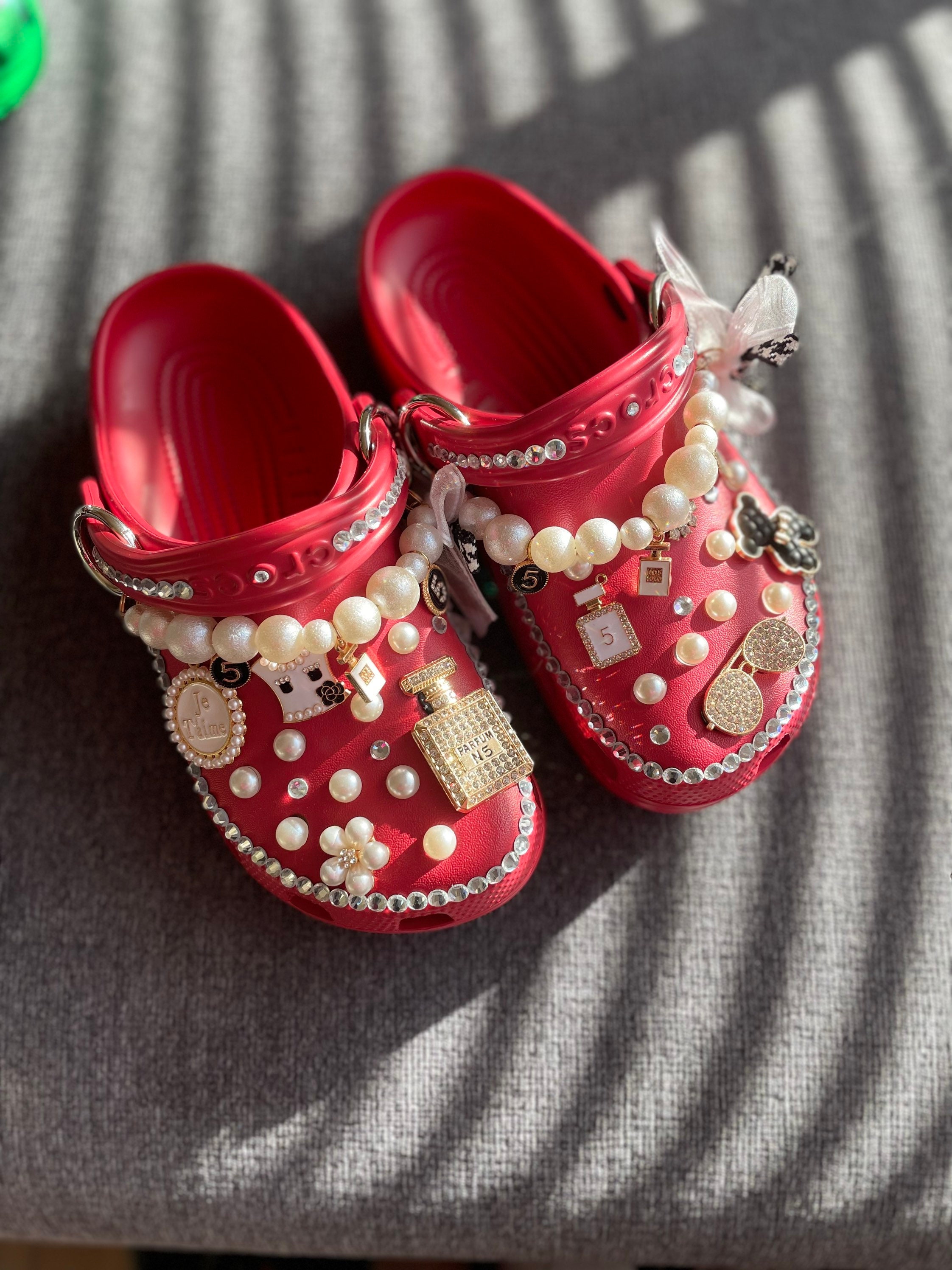 Bling and Pearl Custom Crocs “the Remix” - Etsy