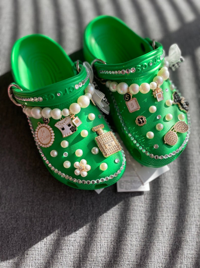 Bling and Pearl Custom Crocs “the Remix” - Etsy