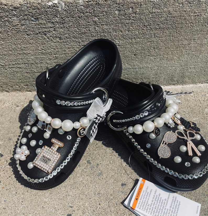 Bling and Pearl Custom Crocs the Remix - Etsy