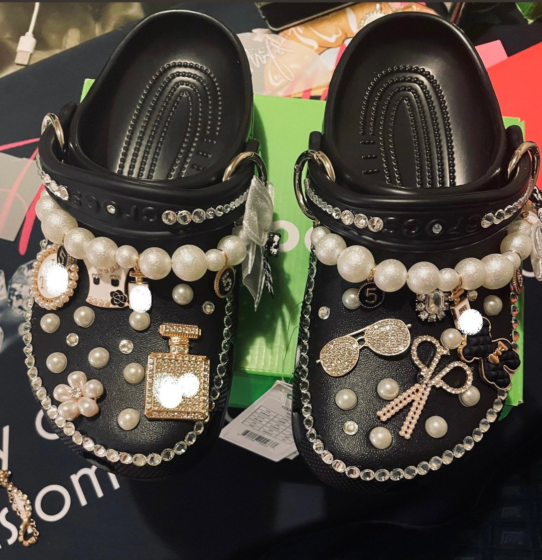 Bling and Pearl Custom Crocs “the Remix” - Etsy
