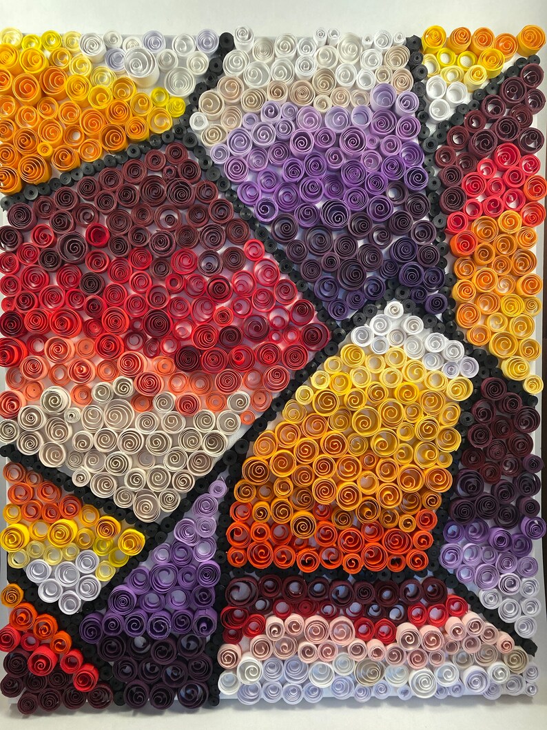 Geometric Quill- Warm Colors - Etsy