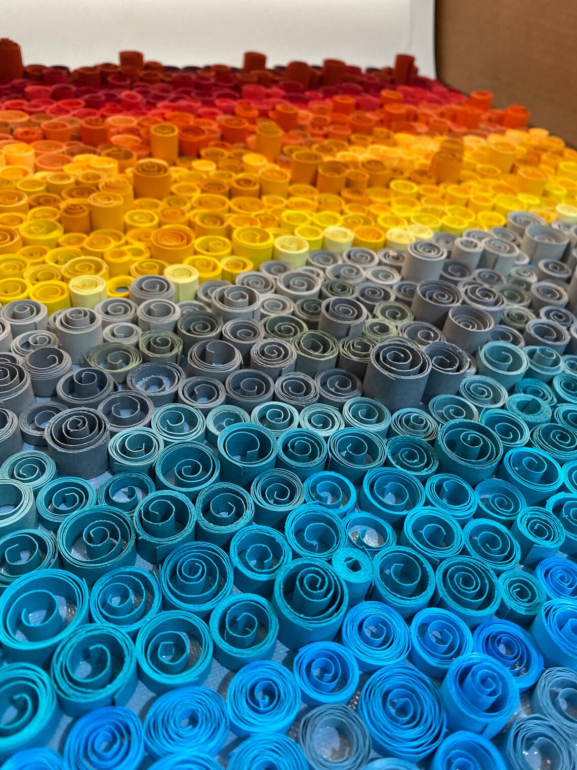 Large Quill - Blues and Warms - Etsy Canada