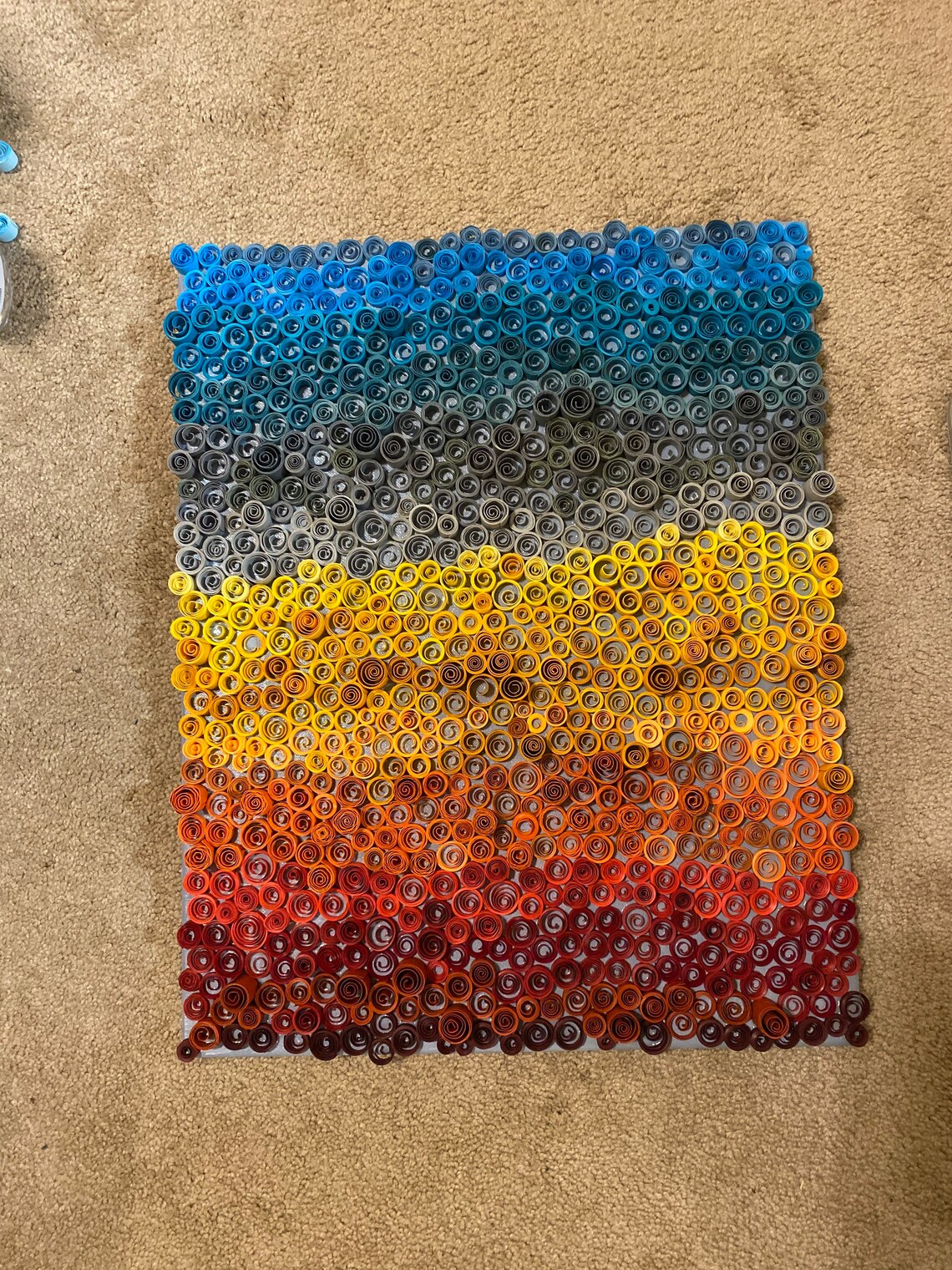 Large Quill Blues and Warms - Etsy