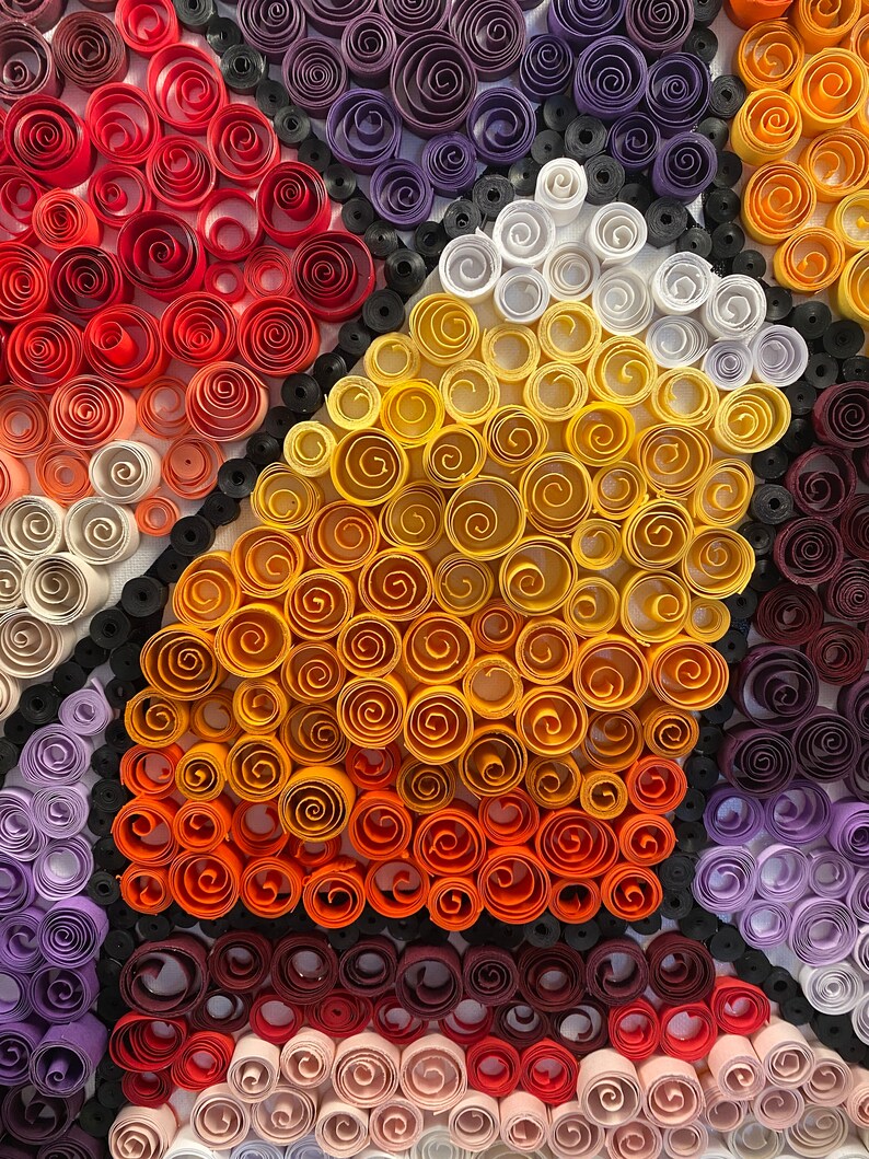 Geometric Quill- Warm Colors - Etsy