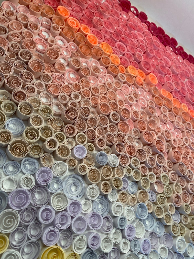 Handmade Quilled Art: Pink Ombre Wall Decor (16x20) - Etsy
