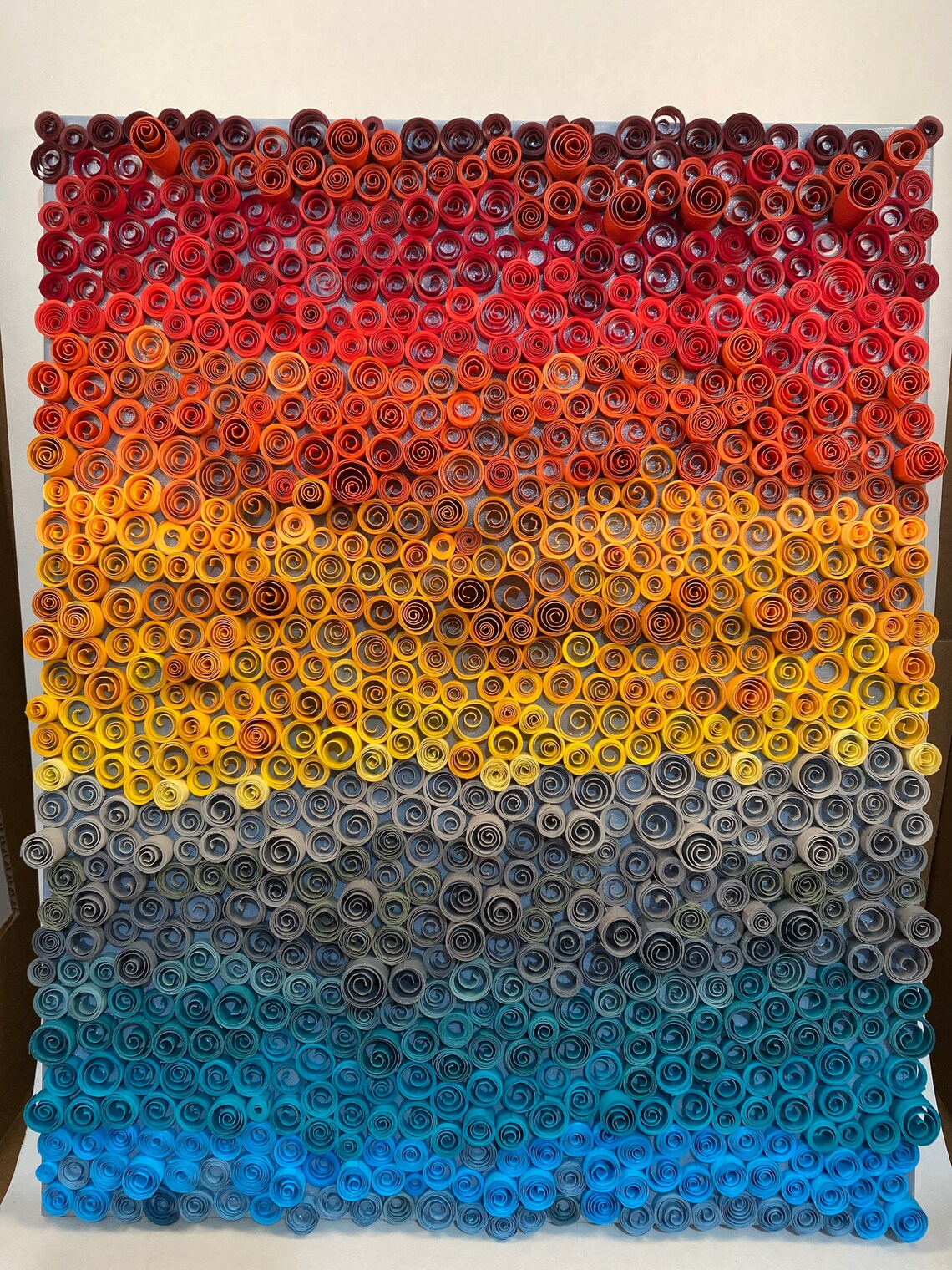 Large Quill Blues and Warms - Etsy Canada